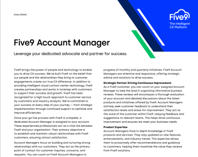 Five9 Account Manager