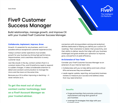 Five9 Customer Success Manager | Five9
